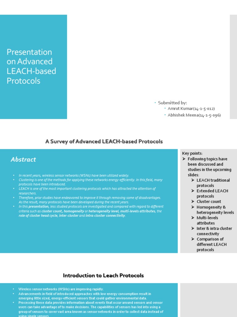 14 1 5 012+14 1 5 096+1+LEACH Based Protocols | PDF | Wireless Sensor ...