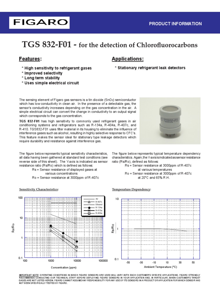 Figaro Data Sheet | PDF | Sensor | Electrical Resistance And Conductance