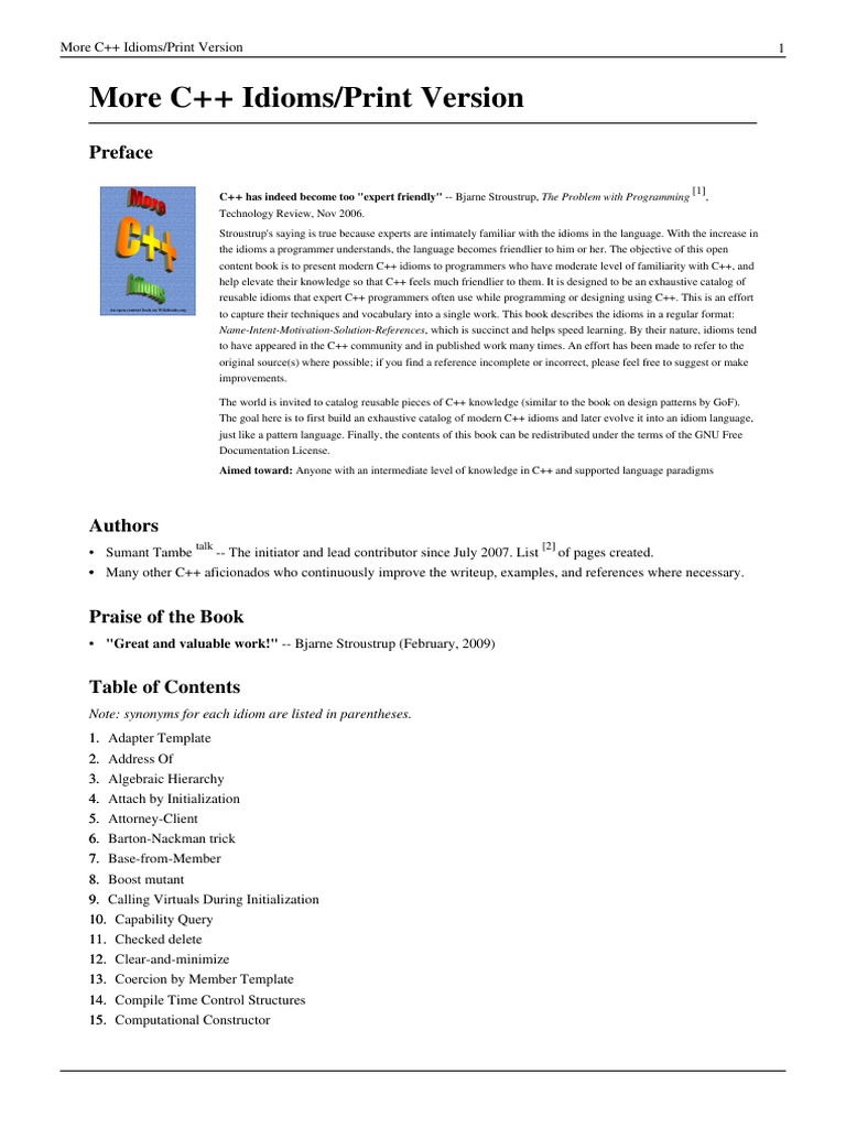 More C++ Idioms | PDF | C++ | Class (Computer Programming)