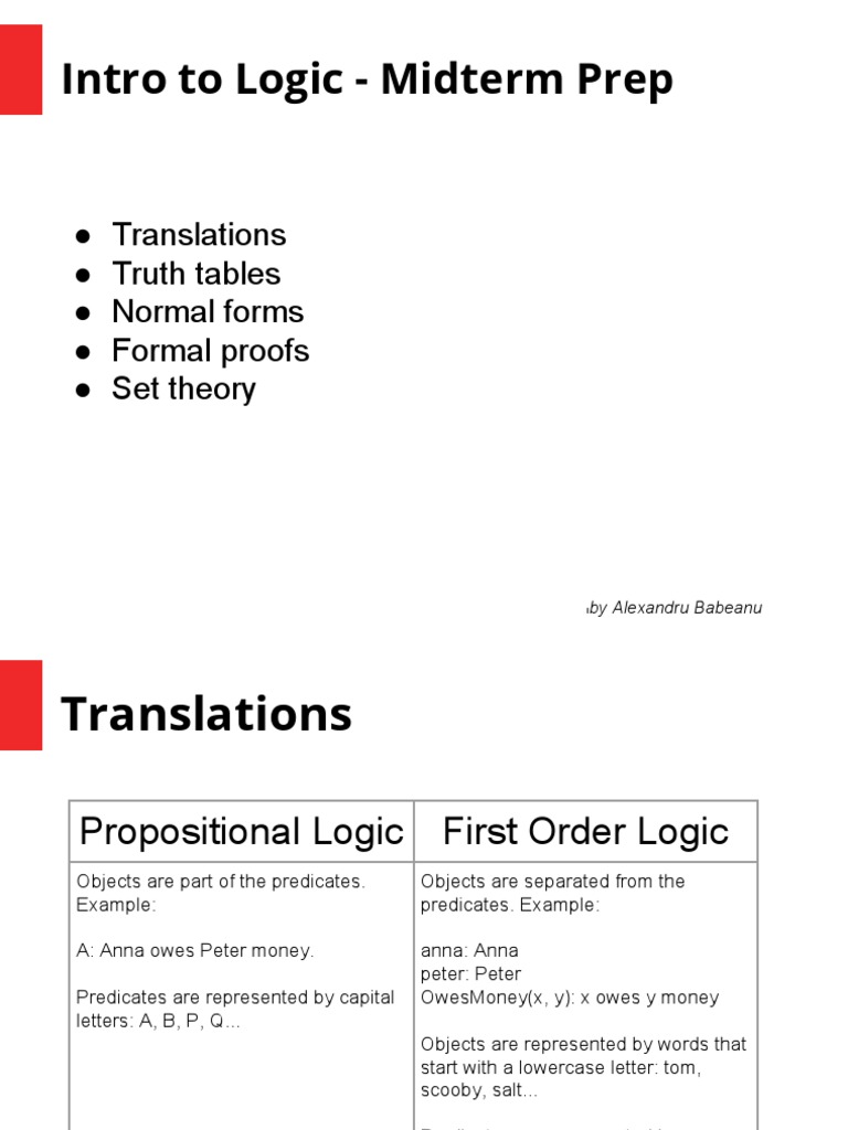 Introduction to Logic - Midterm Preparation Guide | PDF | Logic | Mathematical Logic