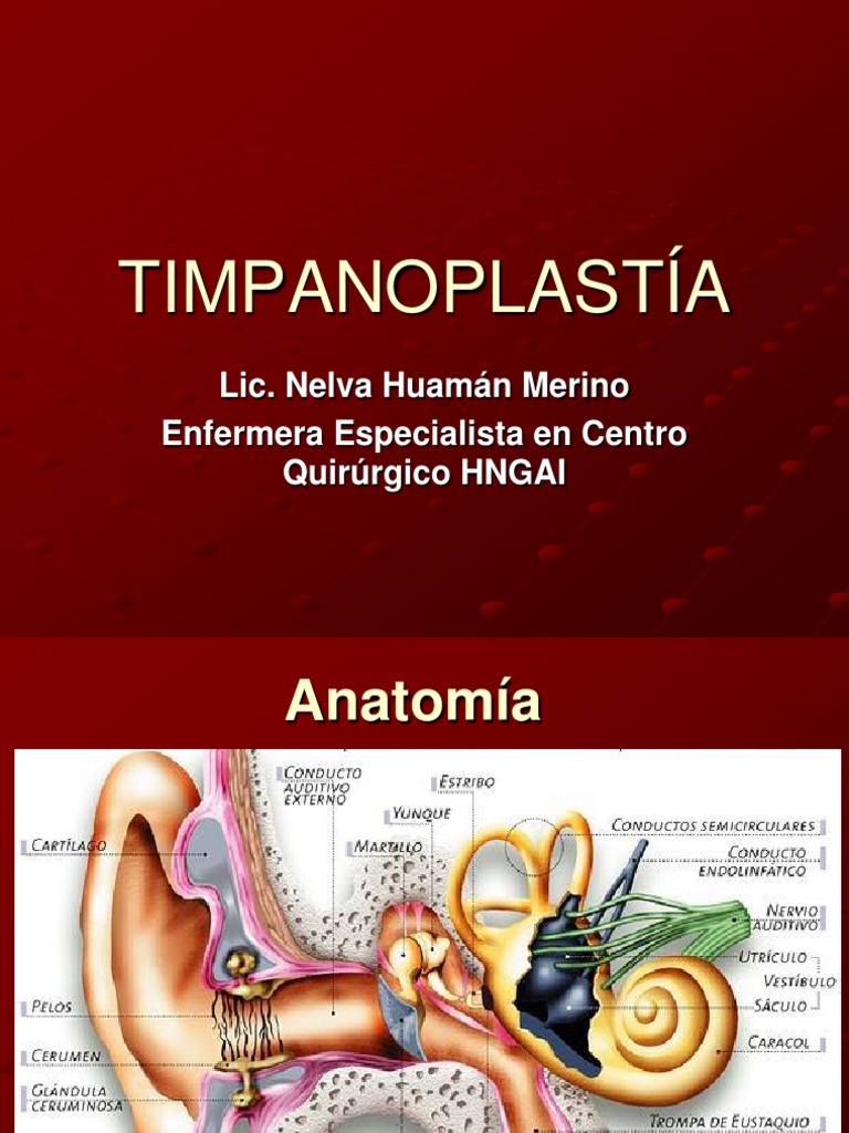 TIMPANOPLASTIA | PDF | Escuchando | Sistema Auditorio