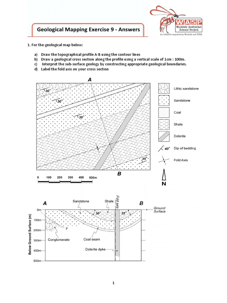 Geological Mapping Exercise 9 - Answers | PDF