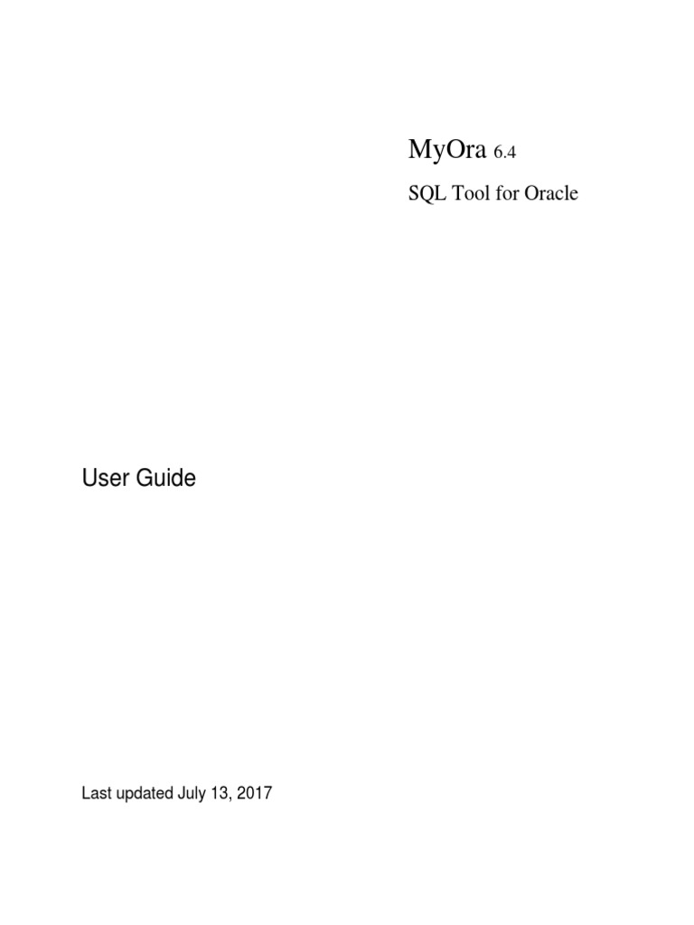 MyOra 6.4 | PDF | Oracle Database | Databases