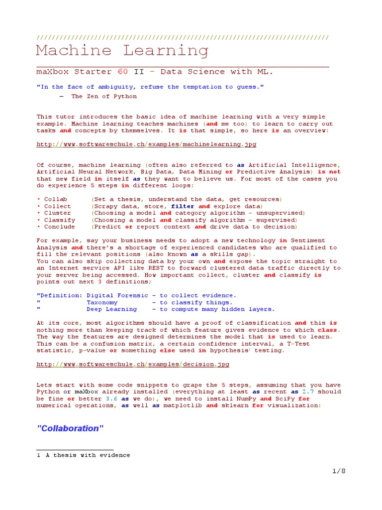 Maxbox Starter60 Machine Learning | PDF | Principal Component Analysis | Hamlet