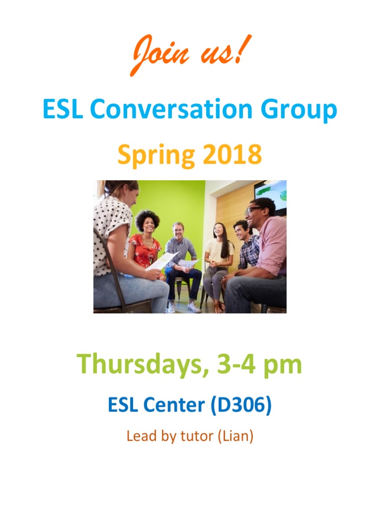 ESL Conversation Group Spring 2018 | PDF