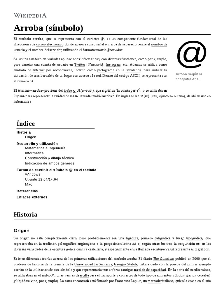 Arroba_(símbolo) | Lingüística | Escritura