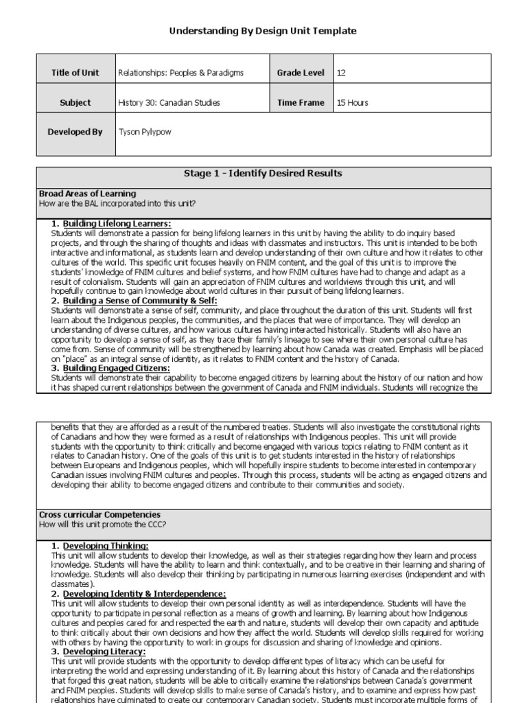 unit plan- assignment 3 | Educational Assessment | Learning