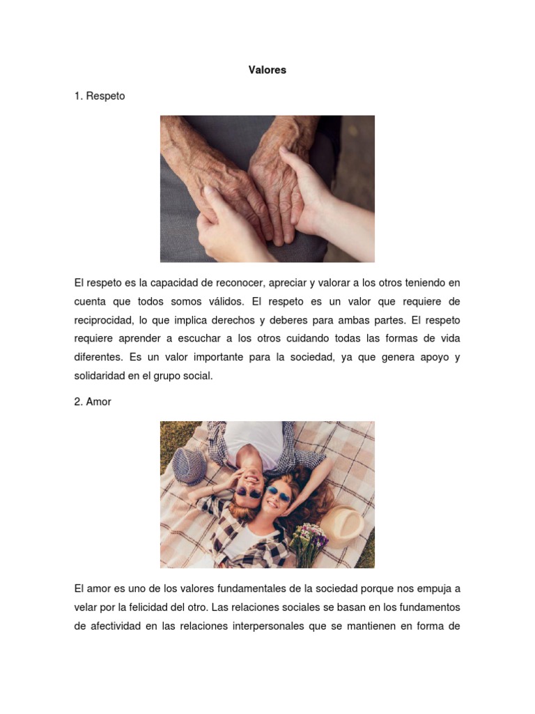 15 Valores Imagenes | Descargar gratis PDF | Tolerancia | Lealtad