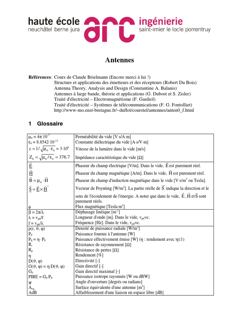 Les Antennes | PDF | Antenne (Radio) | Polarisation (optique)