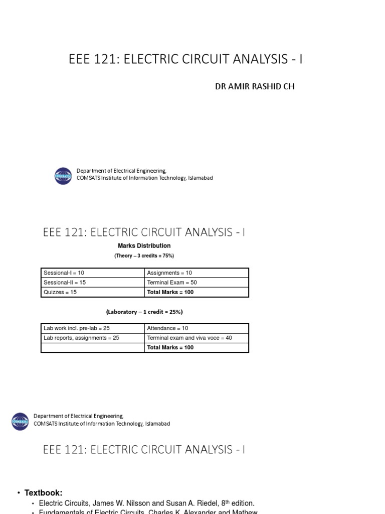 EEE 121: Electric Circuit Analysis I | PDF