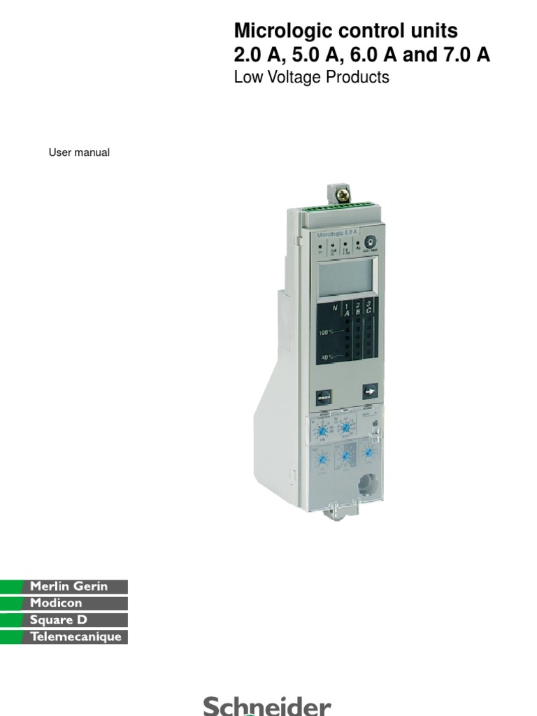 Micrologic Control Units User Manual | PDF | Electric Power ...