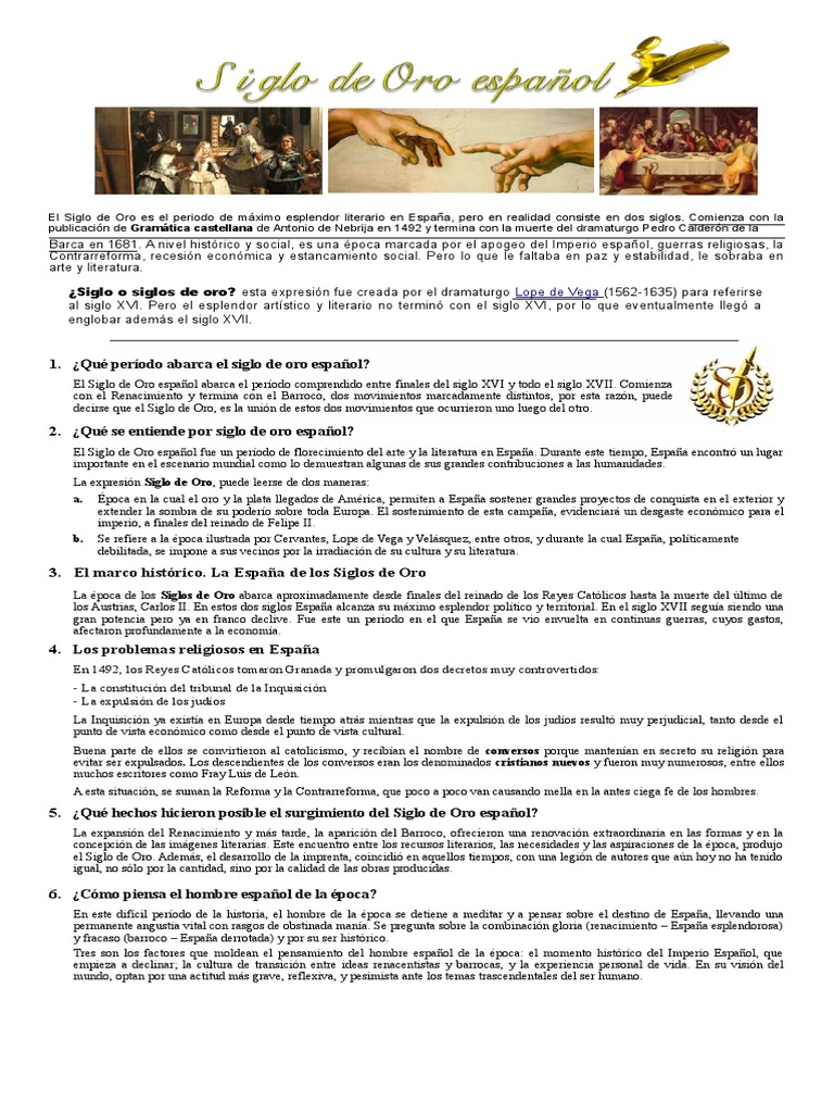 Literatura Del Siglo de Oro Teoría