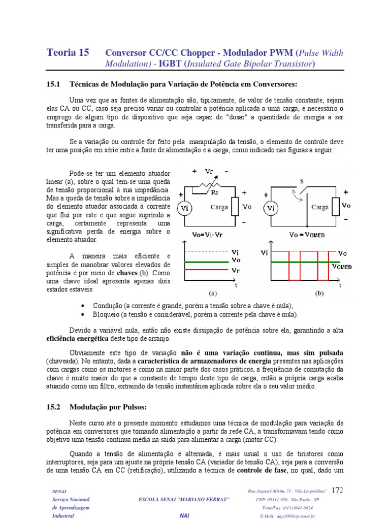 Teoria 15 Chopper PWM IGBT | PDF | MOSFET | Transistor