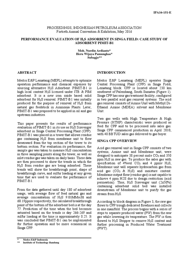 Ipa16 151 e | PDF | Adsorption | Membrane