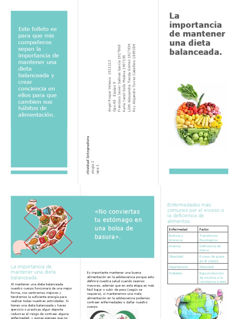 Act Integradora Biologia 2 Etapa 1 | PDF | Dieta | Obesidad