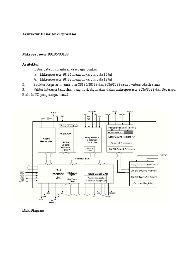 Arsitektur Dasar Mikroprosesor | PDF