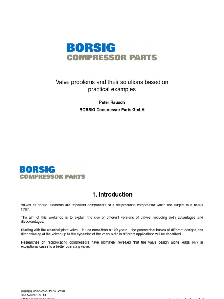 BORSIG Valve Presentation | PDF | Valve | Lift (Force)