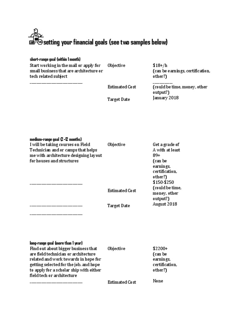 Setting Financial Goals | PDF