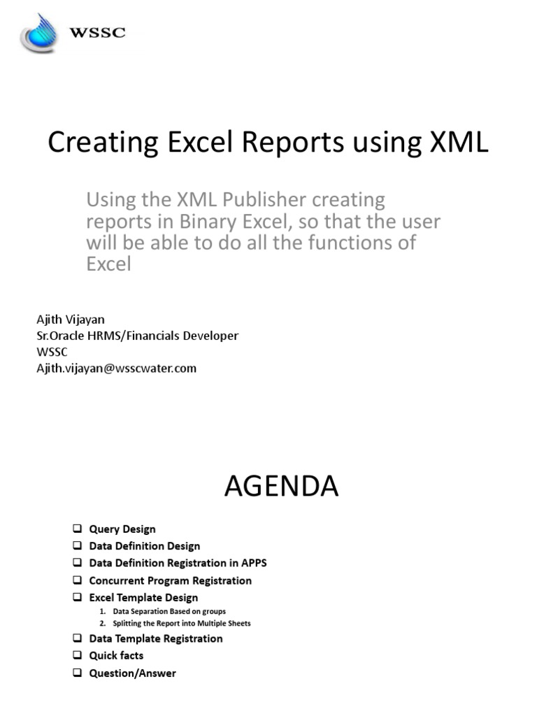 Create Excel Reports using XML and Excel Functions | PDF | Xml ...