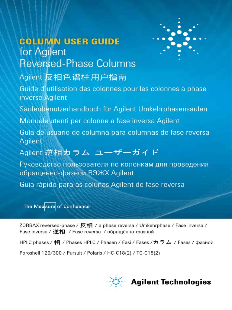 Column User Guide For Agilent Reversed Phase Column | PDF ...