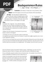 Backgammon Rules | PDF | Dice | Leisure