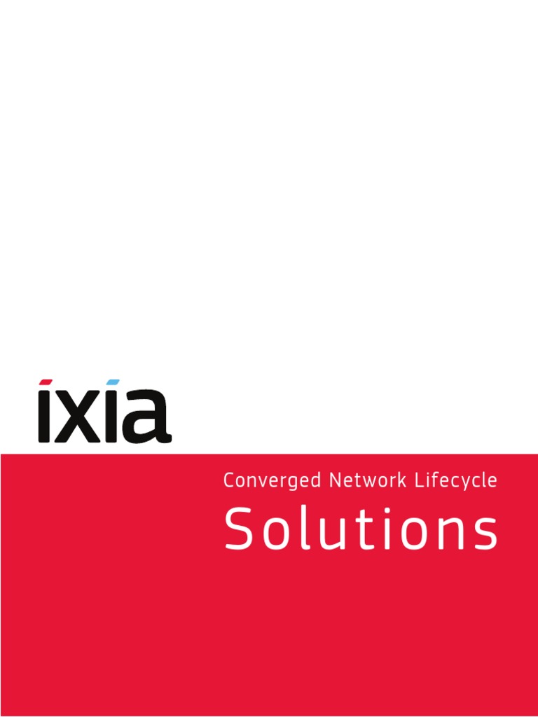 Ixia Solutions Brochure | PDF | I Pv6 | Multiprotocol Label Switching