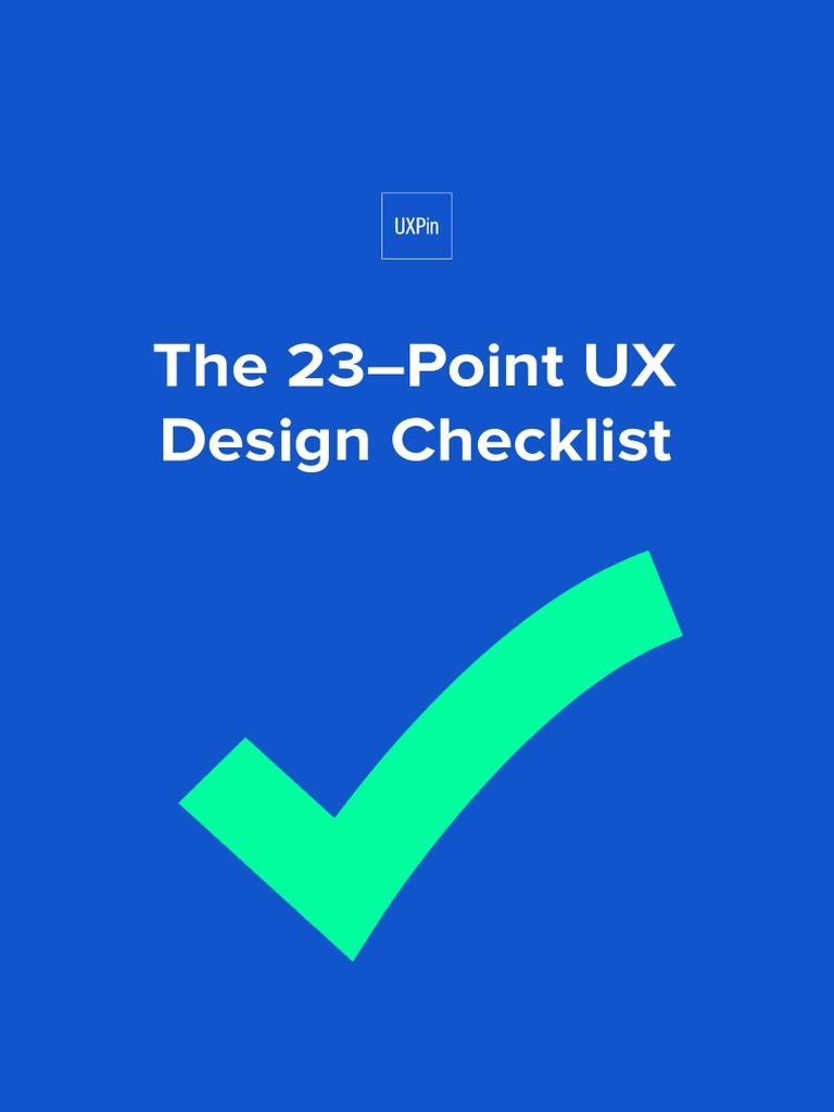 23-Point UX Design Checklist | PDF | Usability | Typefaces