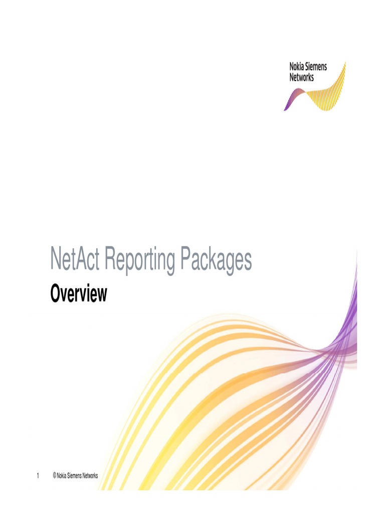 Netact Reporting Packages Netact Reporting Packages: 1 © Nokia Siemens ...
