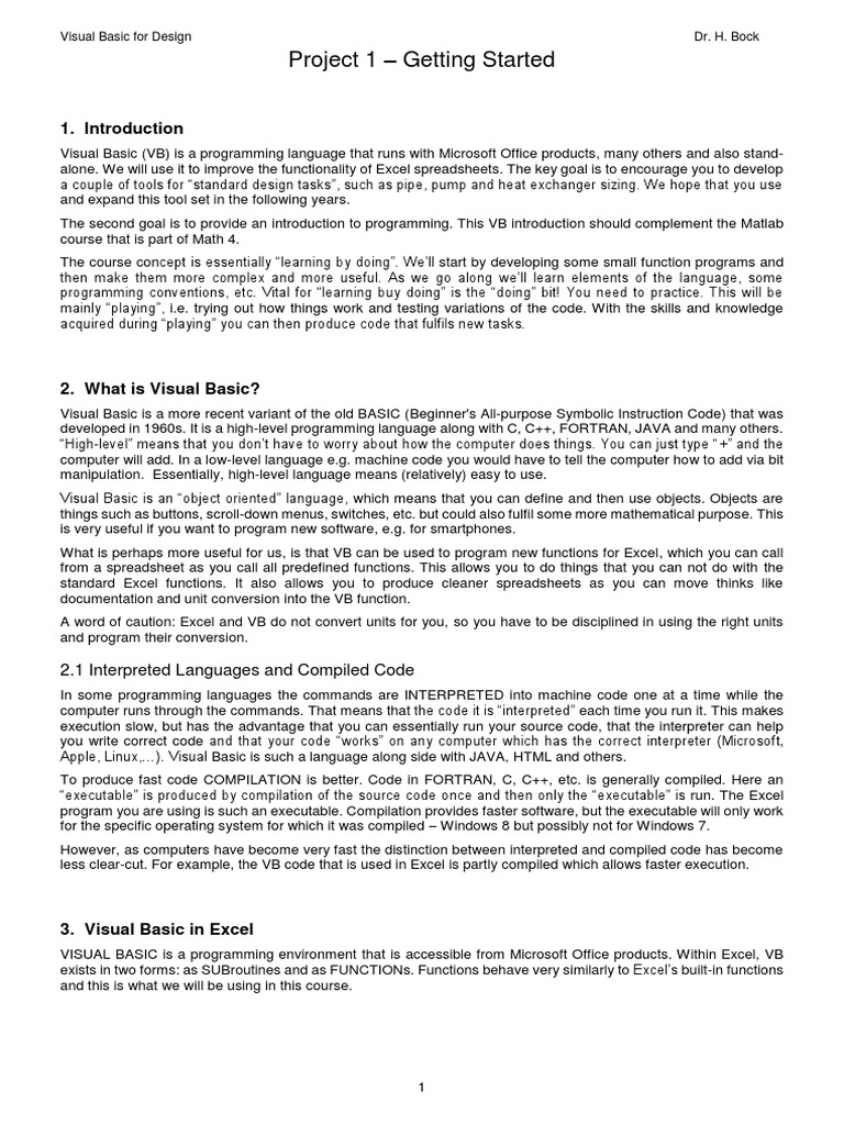 Project 1 - Getting Started: 2.1 Interpreted Languages and Compiled ...