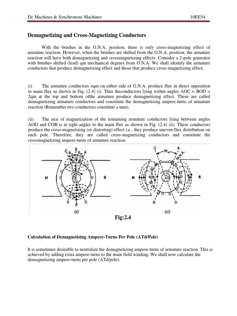 Demagnetizing and Cross-Magnetizing Conductors: Calculation of ...