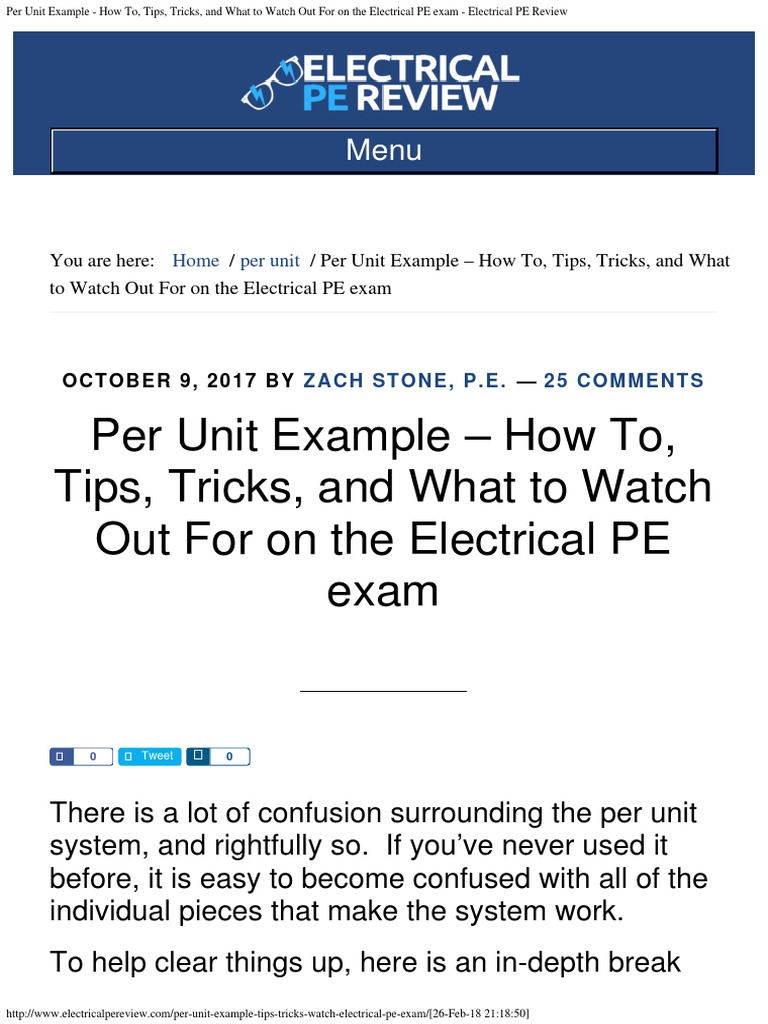 Per Unit Example - How To, Tips, Tricks, and What To Watch Out For On ...
