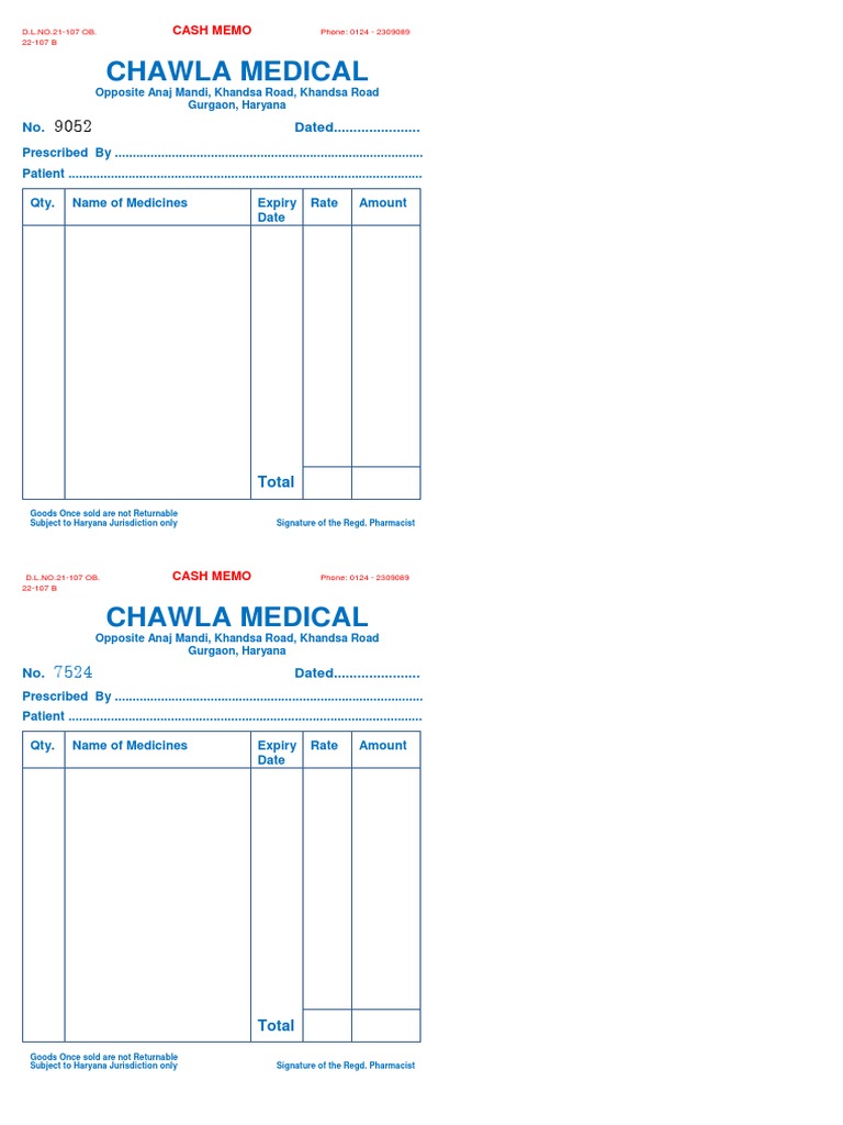 Medical Bill Format | PDF