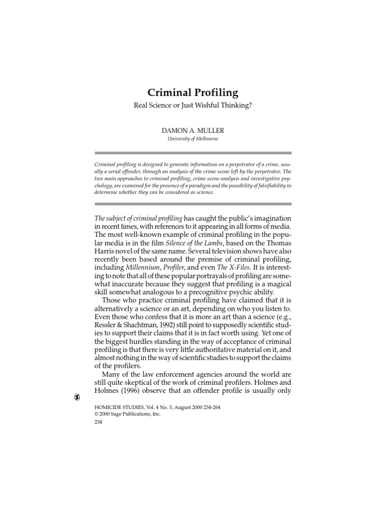 Criminal Profiling | PDF