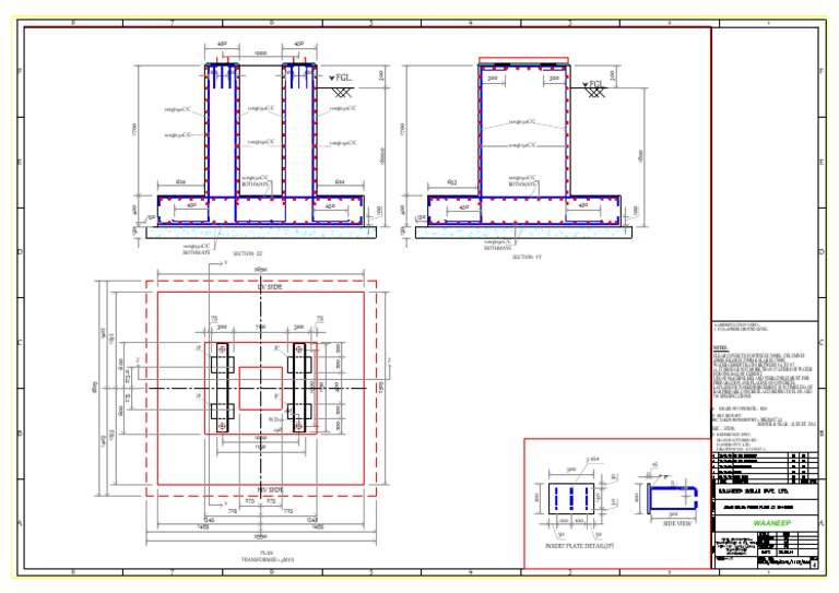 1.5MVA Transformer Foundation Layout 25.12.14 R4 4 | PDF | Composite ...