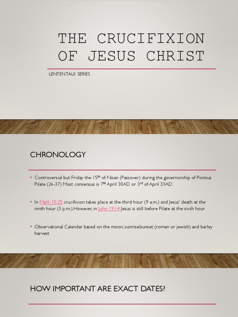 Timeline of Jesus' Crucifixion Events | PDF | Easter | Crucifixion Of Jesus