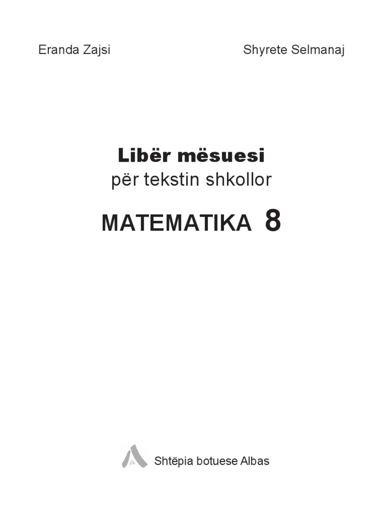 Libri Mesuesit Matematika 8 | PDF