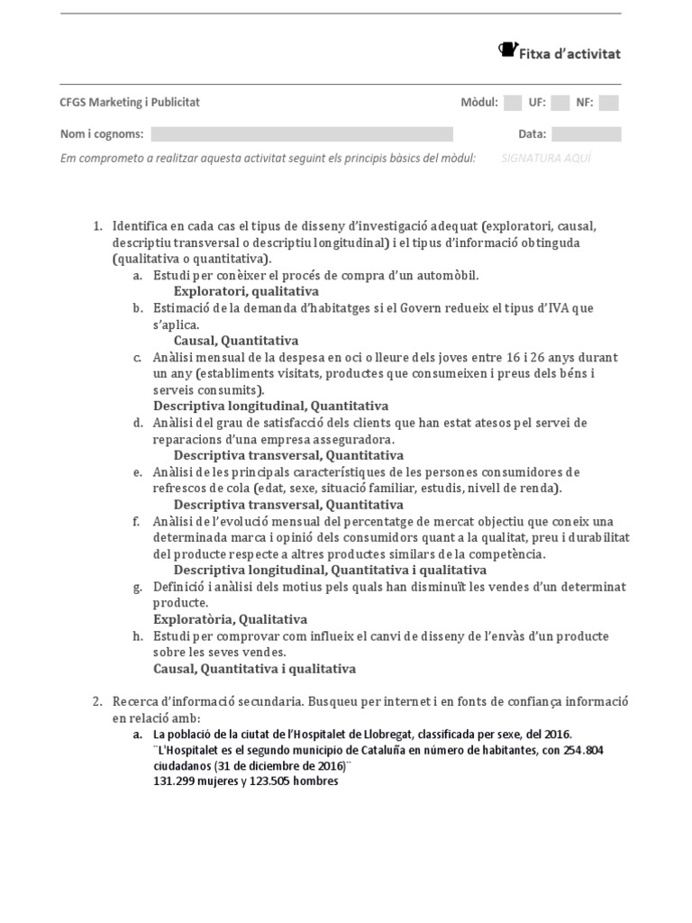ACTIVITAT Fase Exploratoria IC | PDF