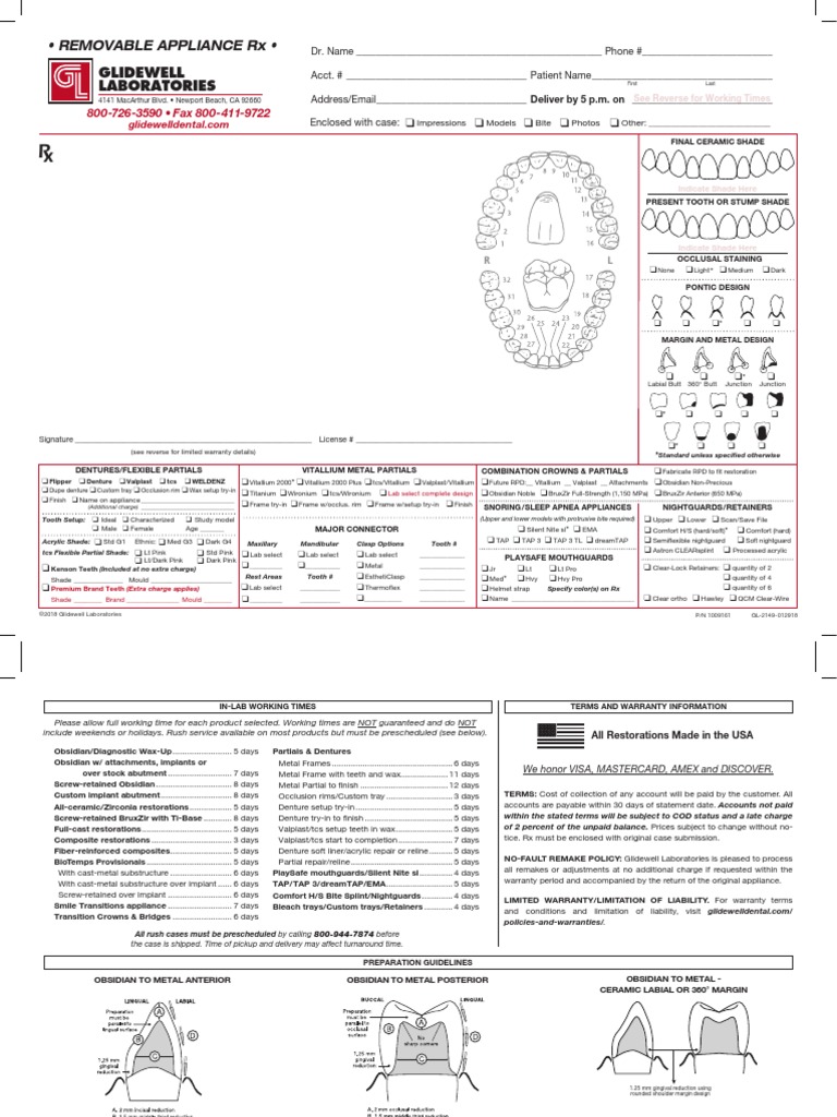 RX Dentist Removable | PDF | Dentures | Dental Implant