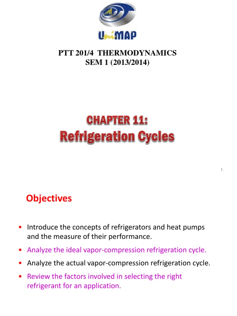 Chapter 11-Refrigeration Cycles | PDF | Refrigeration | Refrigerator