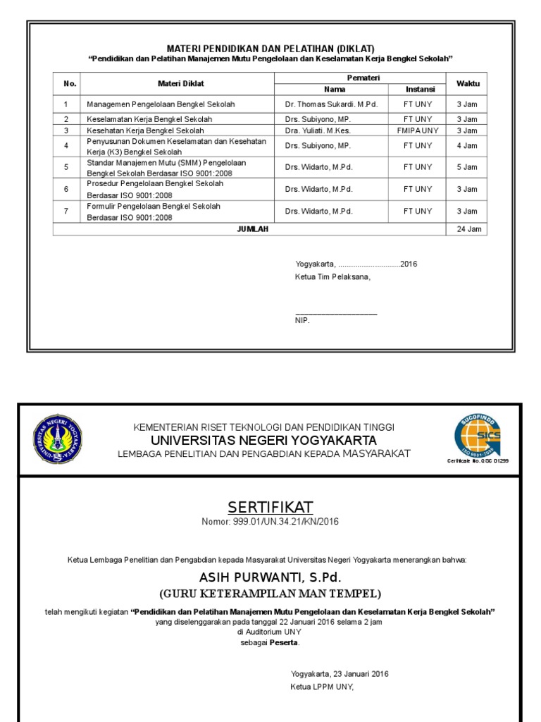 Format Sertifikat KKN - 0 | PDF