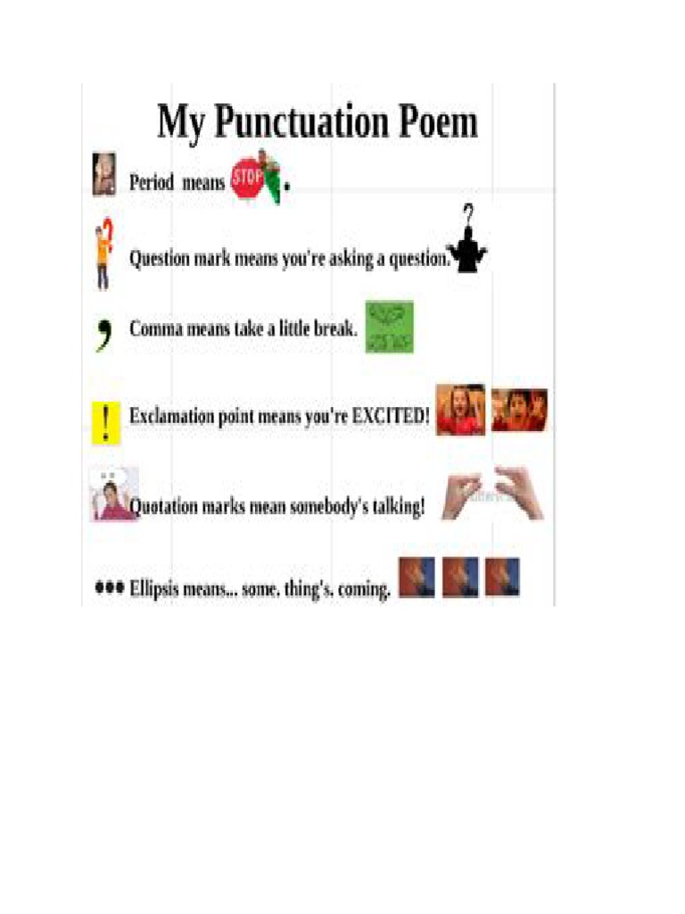 Punctuation Poem | PDF