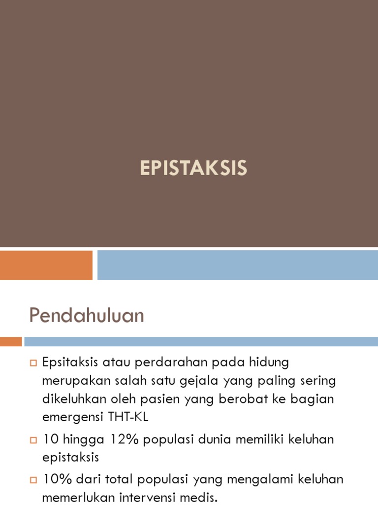 Metode Trotter untuk Epistaksis | PDF