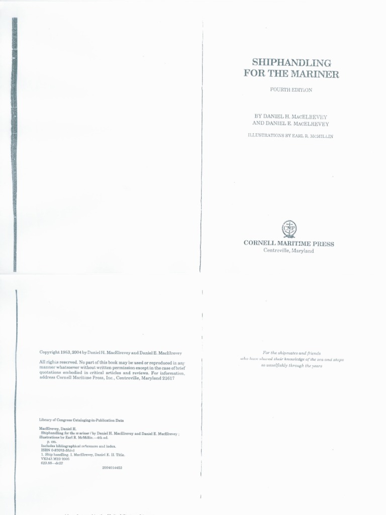 Shiphandling For The Mariner (4th Edition) | PDF