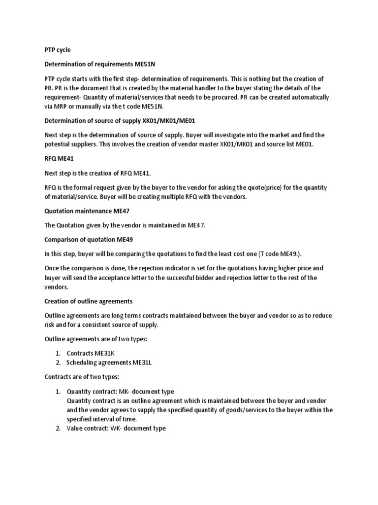 PTP Process Explained in SAP in Detail | PDF | Accounts Payable | Receipt