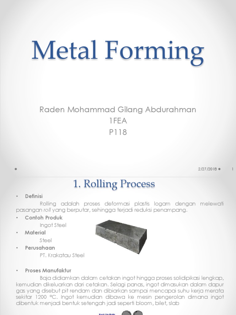 Proses Metal Forming dan Definisinya | PDF | Sains & Matematika
