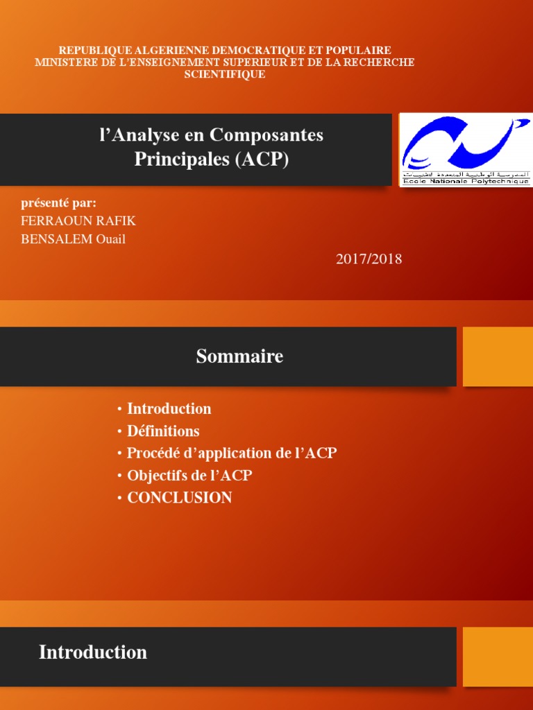Acp | PDF | Analyse en composantes principales | Corrélation (statistiques)