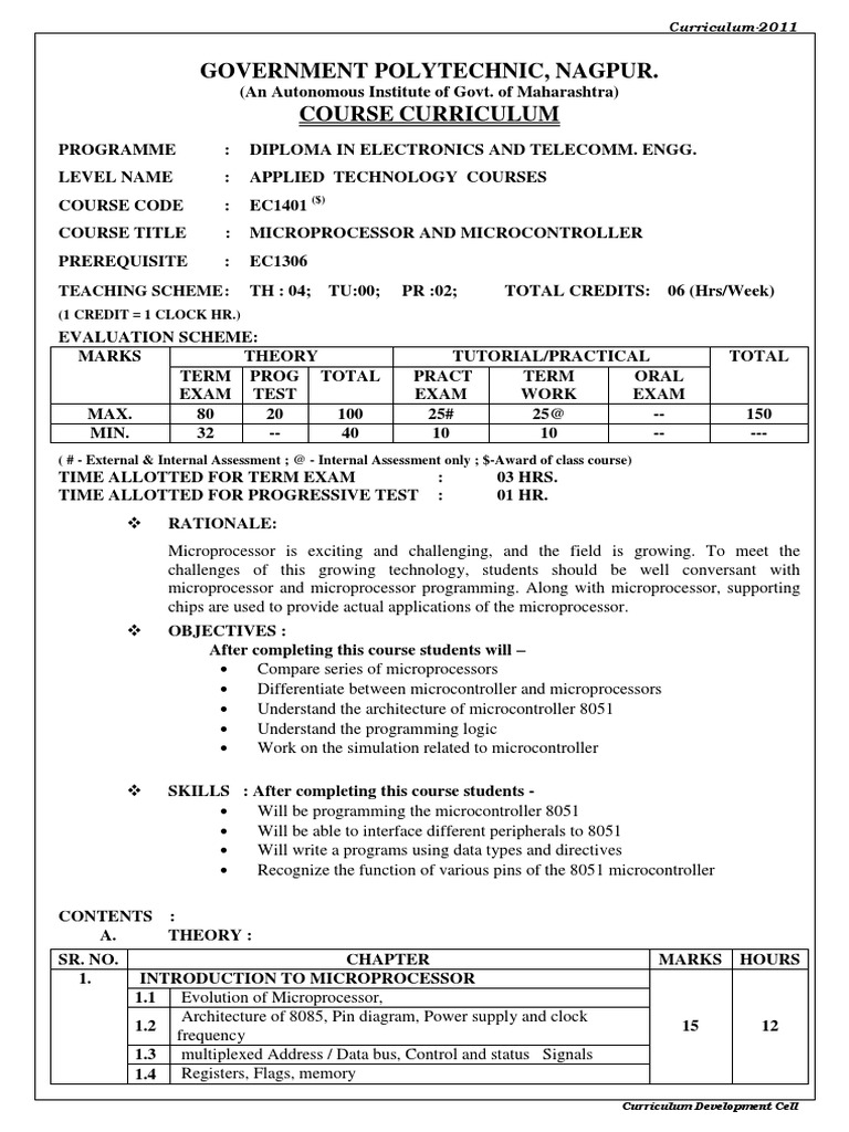 Government Polytechnic, Nagpur. Course Curriculum: Teaching Scheme | PDF | Operational Amplifier ...