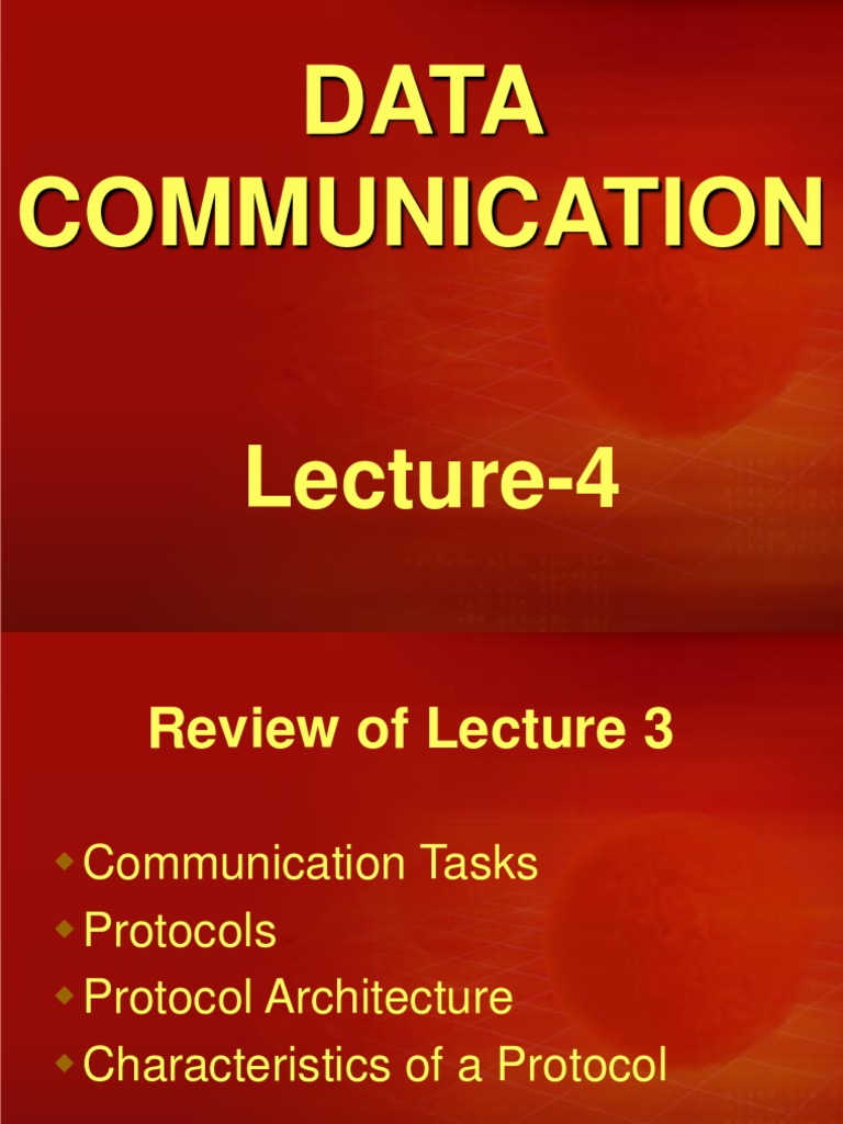Data Communication - cs601 Power Point Slides Lecture 04 | PDF