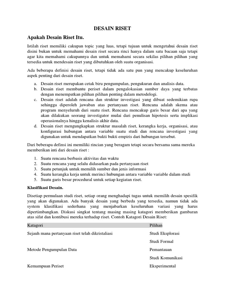 Desain Riset | PDF