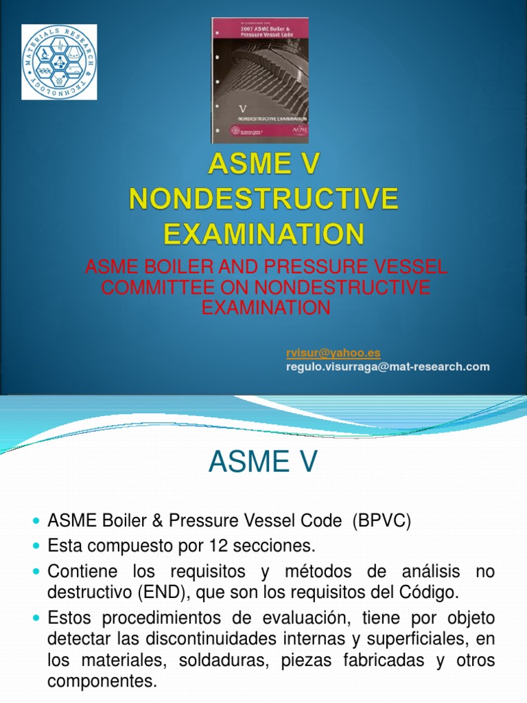Asme V | PDF | Rayo X | Calibración